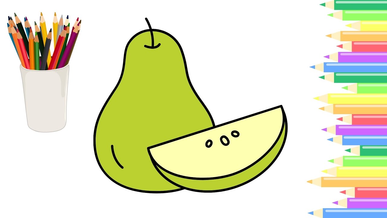 How to draw a pears. Pear drawing. Easy drawing. - YouTube
