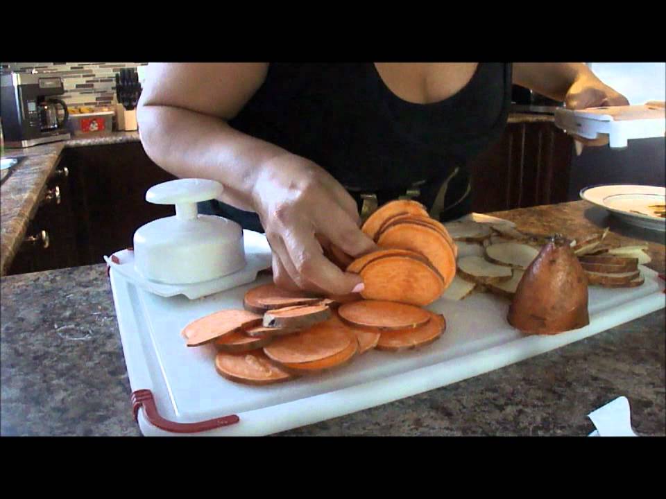 Using the simple slice & microwave chip maker - YouTube