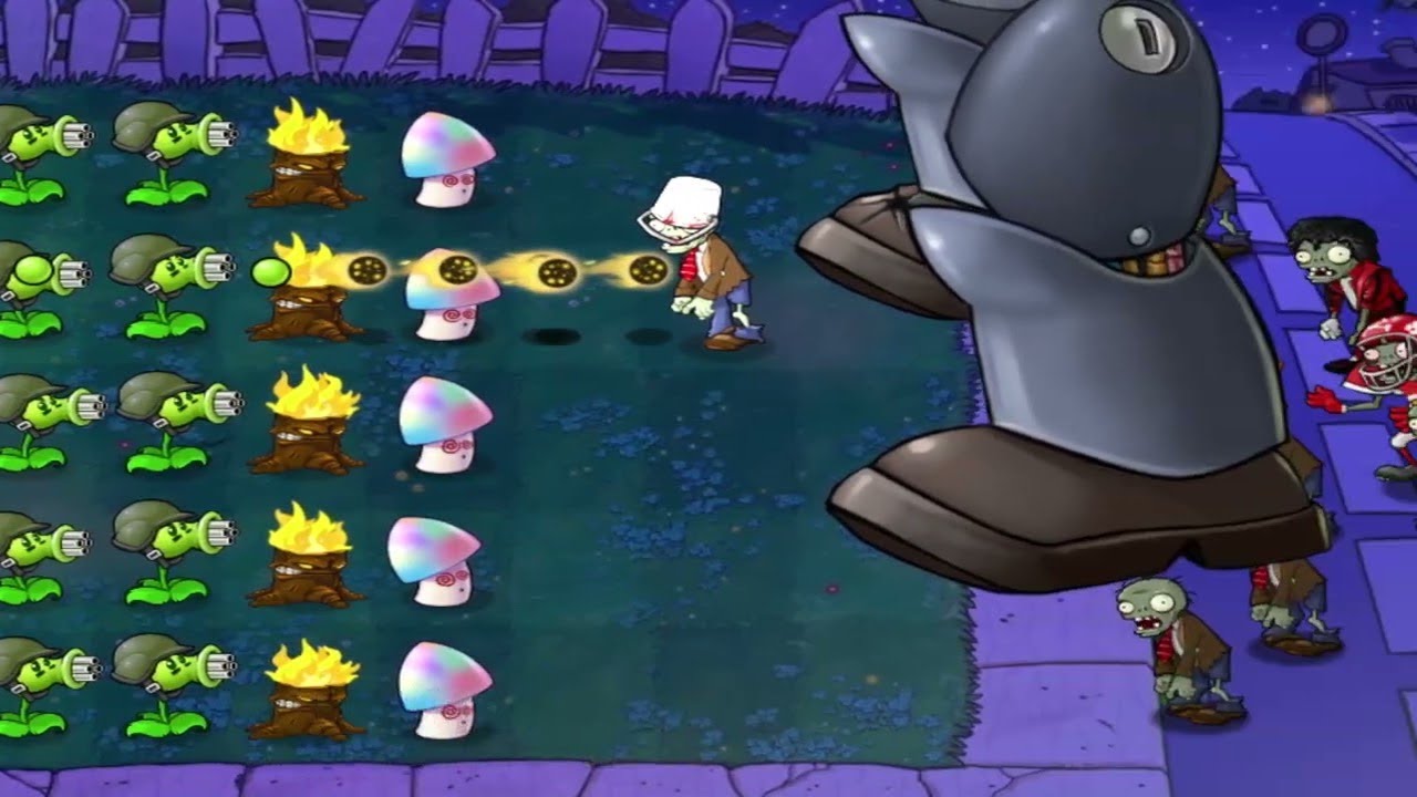 Ultra Pea At Nightmare Party Zombies| Plants vs Zombies Hybrid really ...