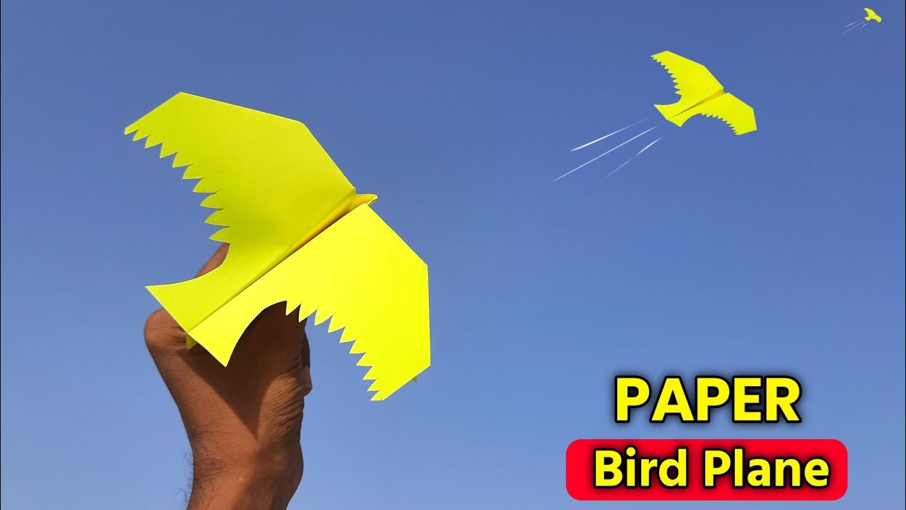 how to make paper bird plane , Easy paper plane which flies like a bird ...