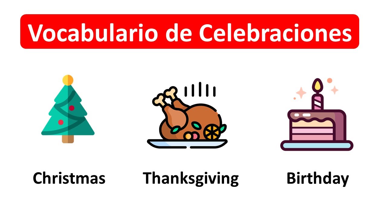 Vocabulario de CELEBRACIONES en Inglés - Teacher Ramires - YouTube