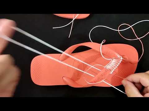Chinelo Personalizado Macrame fácil de fazer.