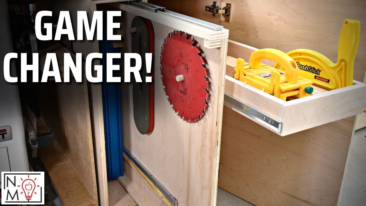 Table Saw Storage Cabinet | This Changed How I work! - YouTube