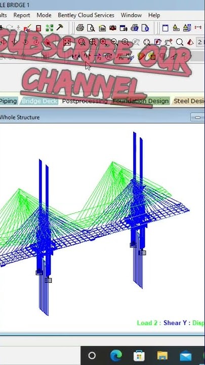 Cable Stayed Bridge design in Staad pro 🔥🔥 #staad #engineer # ...