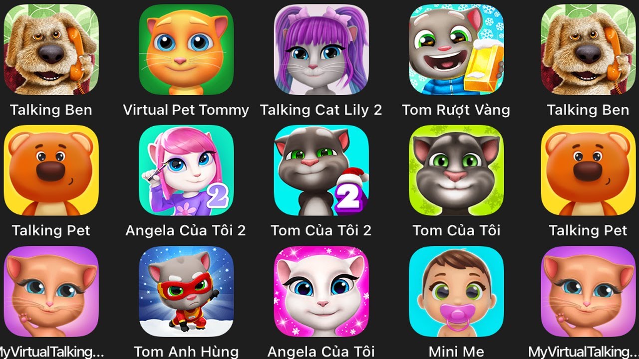 Talking Cat Lily,Talking Ben,Virtual Pet Tommy,Angela,MiNi Me,MyVirtualTalking,Talking pet ...