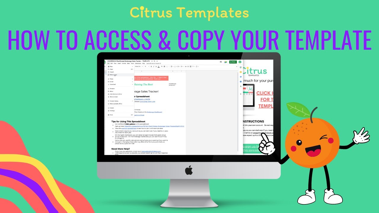 How to Access and Copy Your Template - YouTube