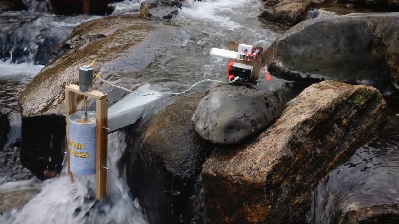 DIY - Mini hydroelectric. Mini generator for camping. Free energy - YouTube