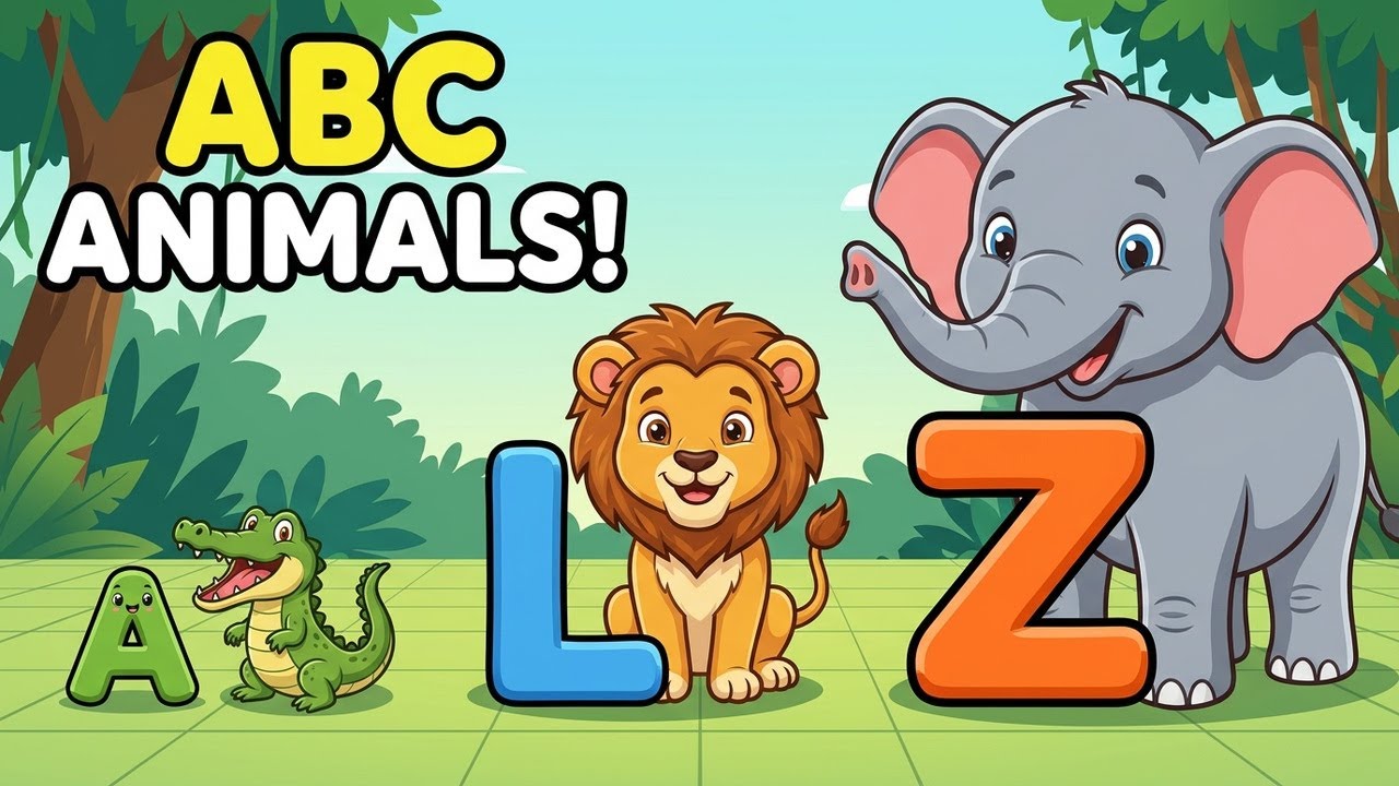 ABC Animals A to Z 🐊🦁 | Learn Alphabet with Animals for Kids - YouTube
