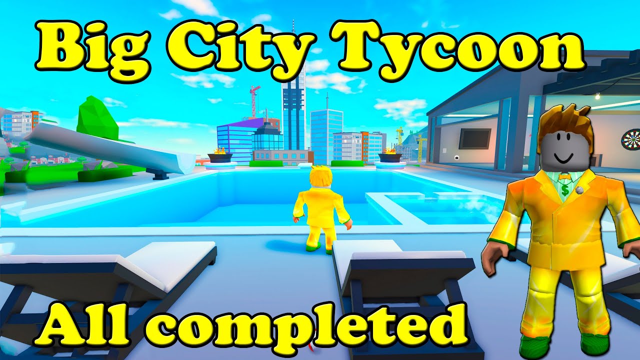 Roblox Big City Tycoon All Building are Completed Golden Builder - YouTube