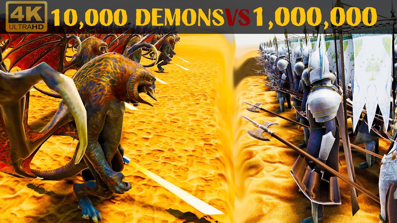 1,000,000 Citadel Guards VS 10,000 Balrog Demons - UEBS2 [4k] Epic ...