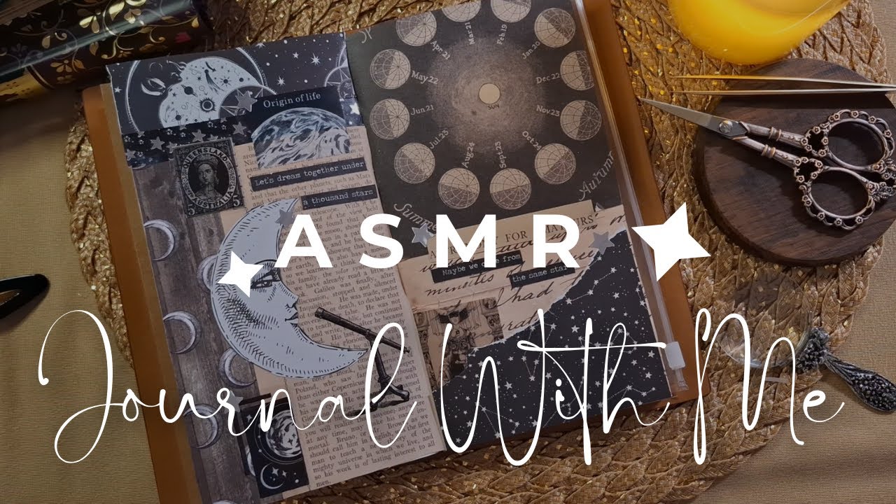 ASMR |Journal With Me|Relaxing Night Ambience|No Talking [collage ...