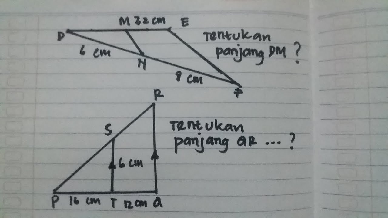 Contoh soal PERBANDINGAN SEGMEN GARIS || part 2 - YouTube