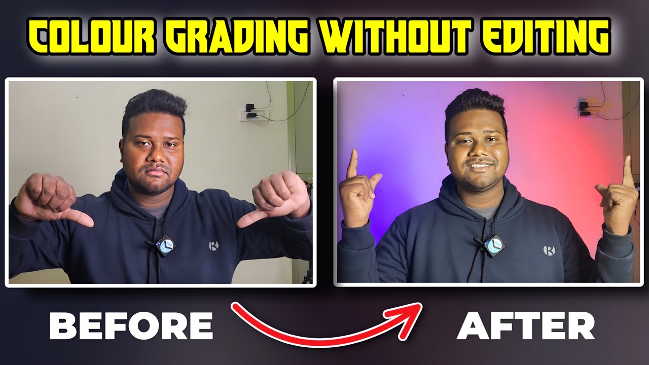 Colour Grading Without Editing || Cinematic Lighting Setup For YouTube ...