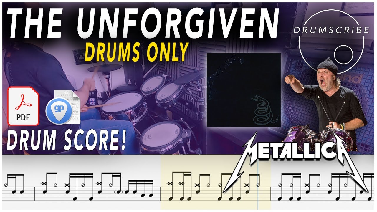 The Unforgiven (DRUMS ONLY) - Metallica | Drum SCORE Sheet Music Play ...