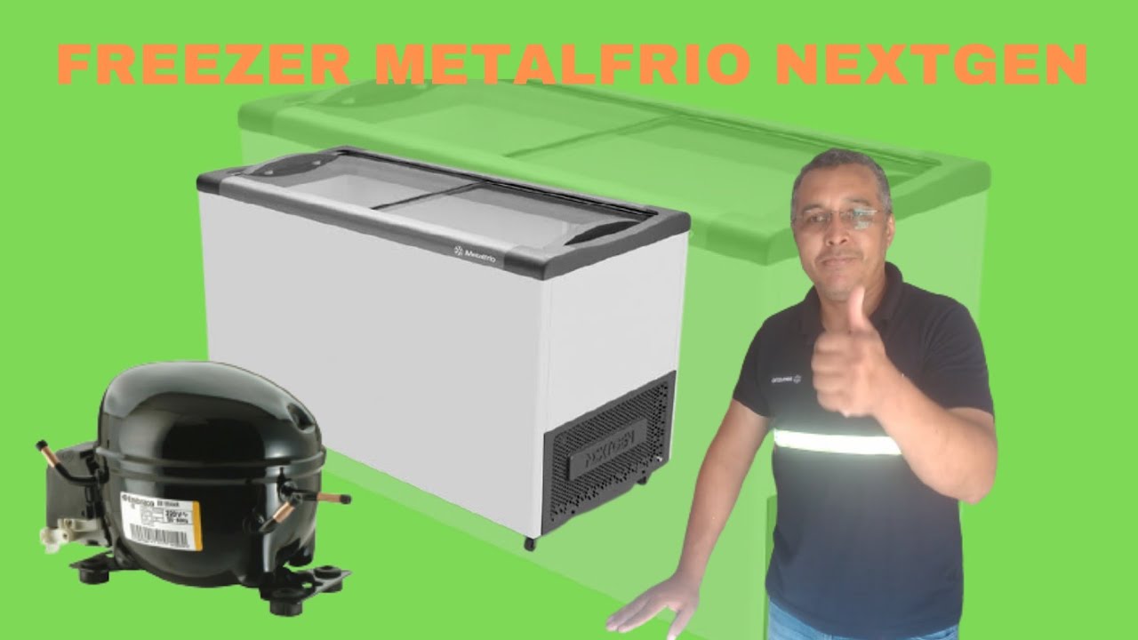 Freezer horizontal Metalfrio Motor em2x3121u - YouTube