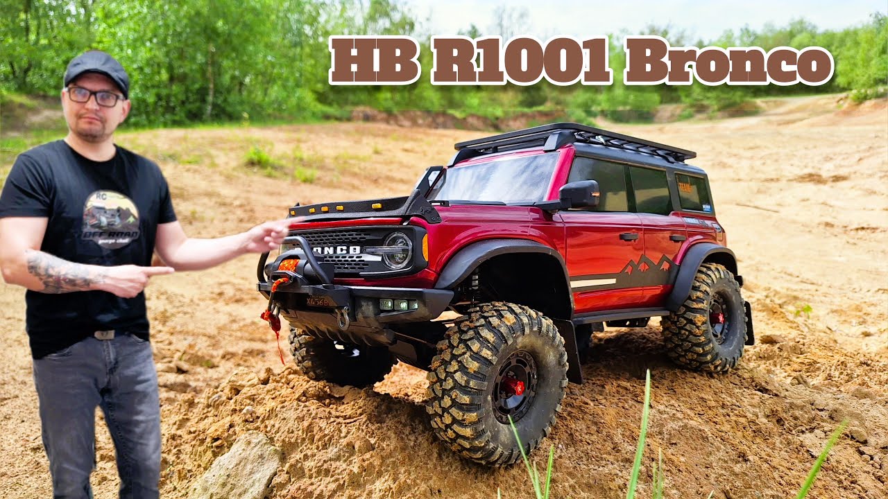 RC HB R1001 Bronco scale 1/10 expedition in the sand - YouTube