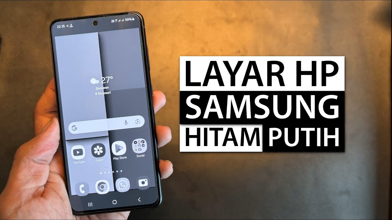 Cara Mengatasi Layar Hp Samsung jadi Hitam Putih - YouTube