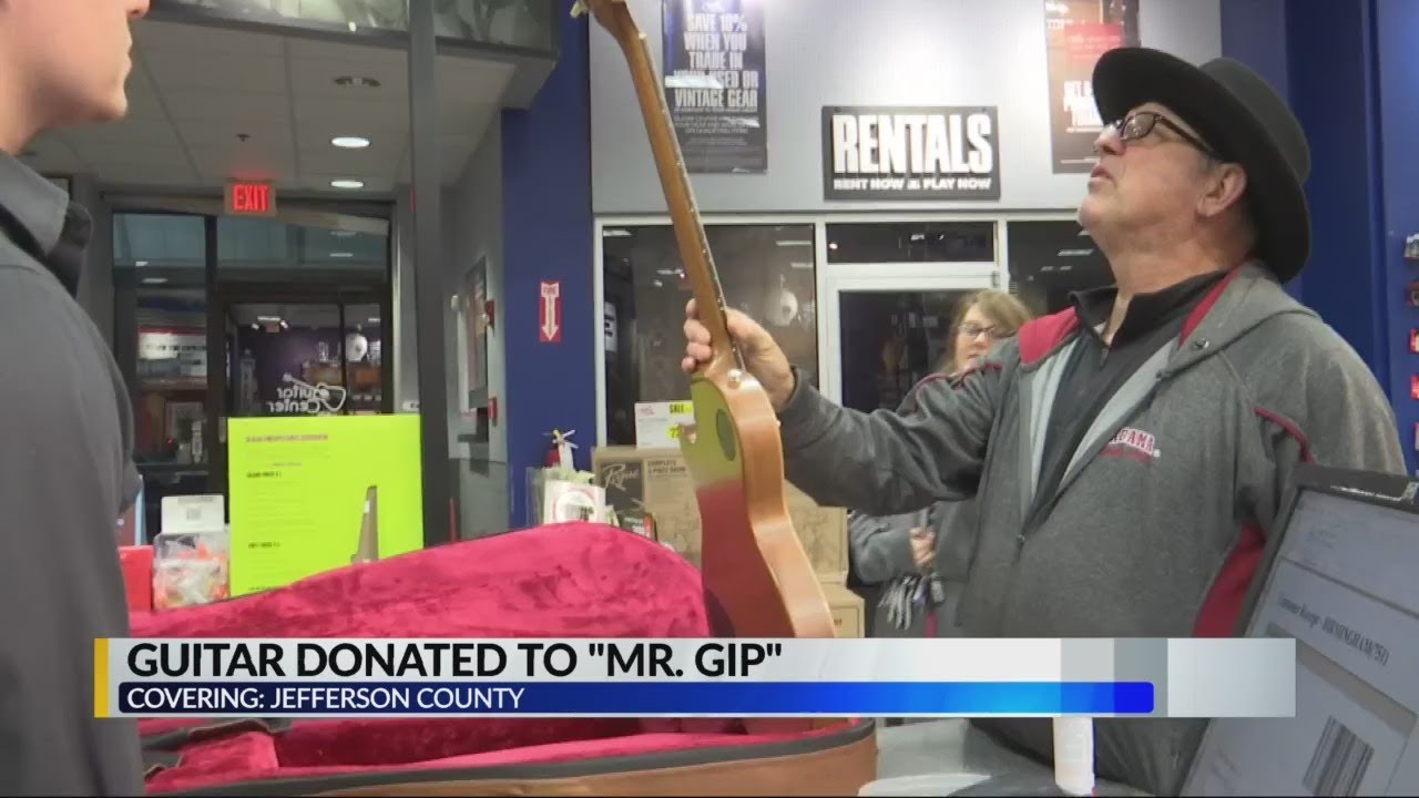 Guitar donated to Mr. Gip - YouTube
