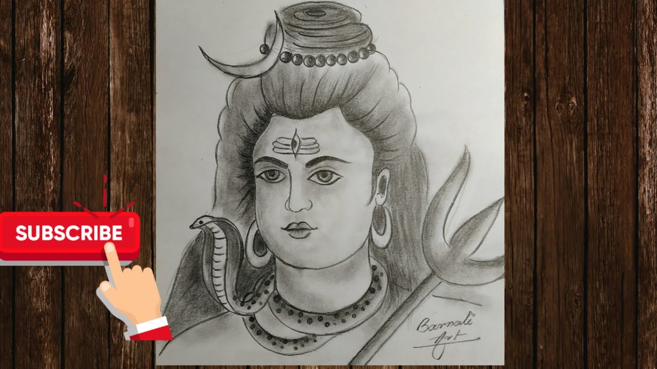 How to draw lord shiva/ how to draw Shivaratri special drawing/ draw ...