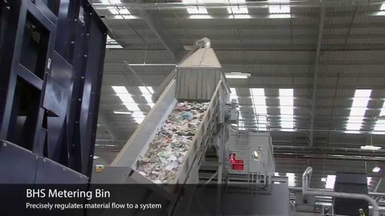 BHS Metering Bin: Recycling System (MRF) Infeed - YouTube