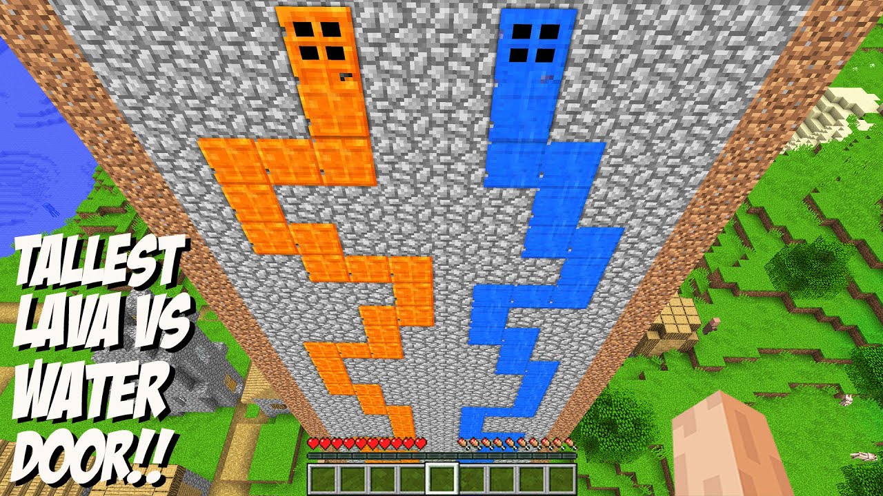WHICH TALLEST LAVA vs WATER DOOR is BETTER? NEW CURSED DOOR in ...