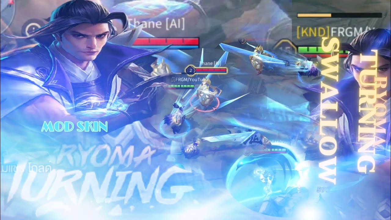 แจก| Rov Mod skin | Ryoma Turning Swallow ใหม่ล่าสุด (1.41.1) - YouTube