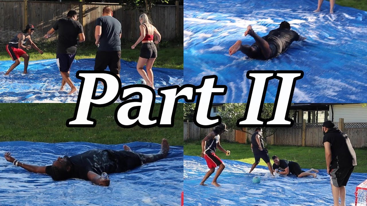 Slip N Slide Soccer Part 2 - YouTube
