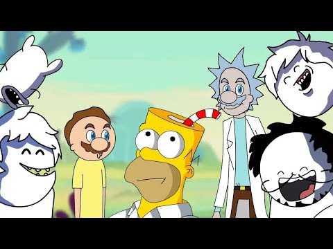 ONEYPLAYS MEETS HOMER SIMSONS WHILE SUPER MARIO MEETS RICK AND MORTY ...