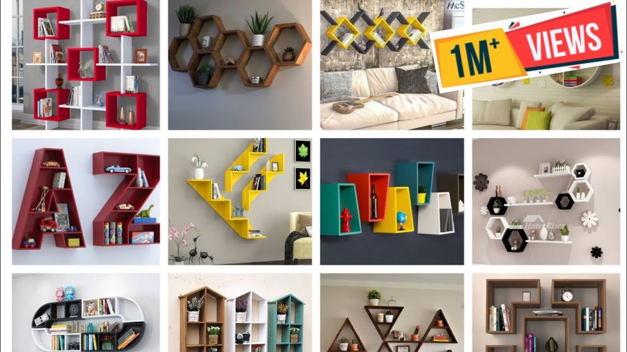 top 100 modern new wooden wall shelves designs 2023 || DIY wooden wall ...