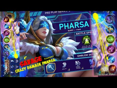 PHARSA BEST BUILD|| RANKED GAME TO MVP #mlbb #pharsa - YouTube