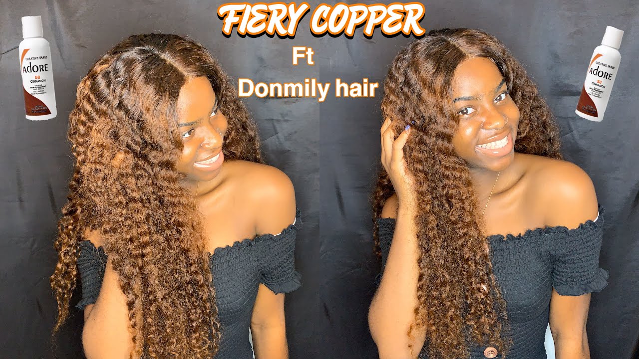 DIY FIERY COPPER HAIR| Water color method💦 ||ft Donmily hair😍 - YouTube