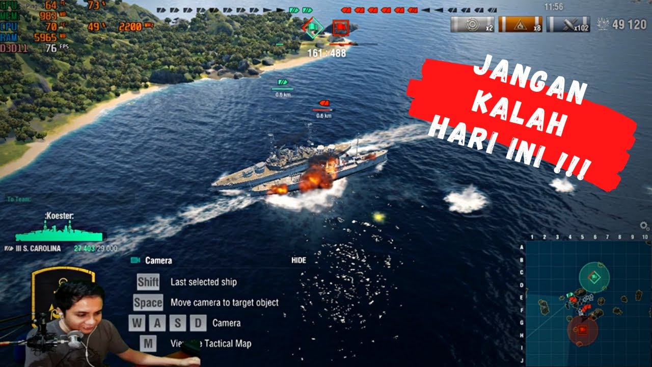 GAME KAPAL PERANG | WORLD OF WARSHIPS GAMEPLAY | ACER SWIFT 3 - YouTube