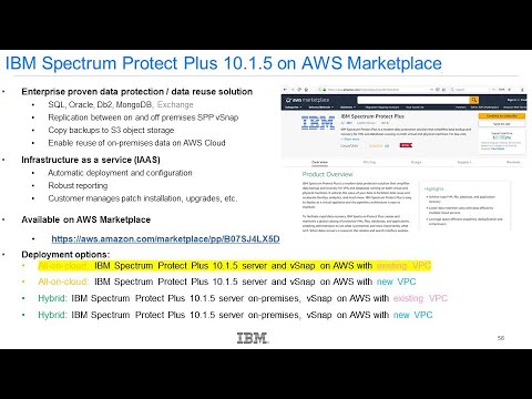 IBM Spectrum Protect Plus 10.1.5 All-on-Cloud Server & vSnap on AWS ...