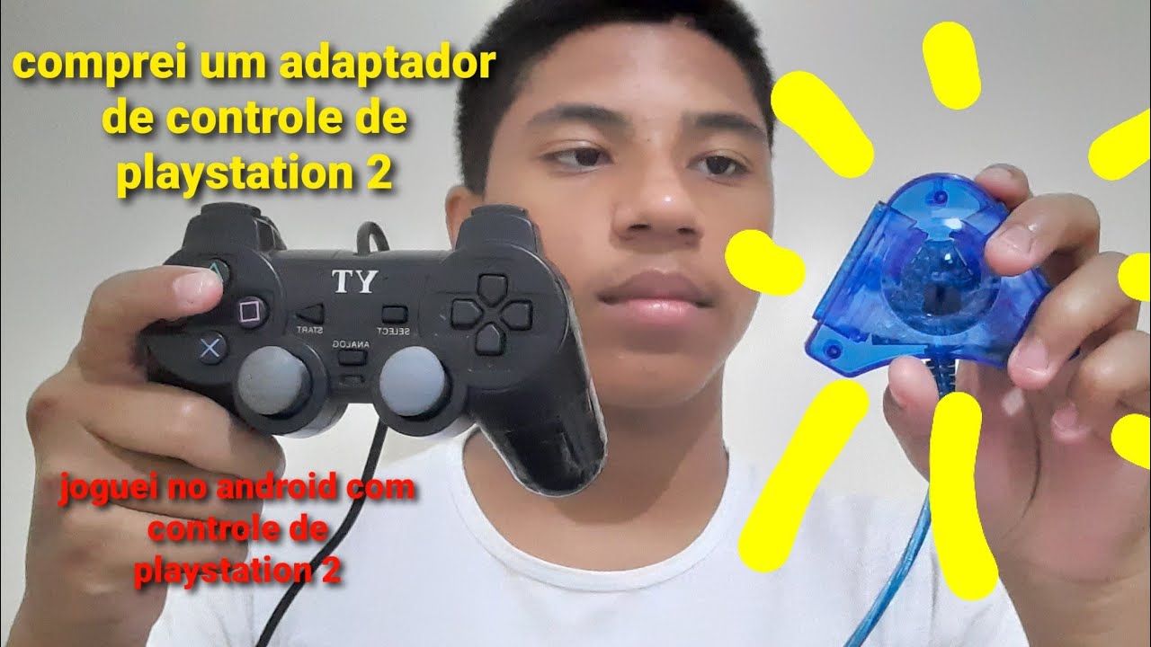 UNBOXING comprei um adaptador de controle de ps2 pra jogar no android ...