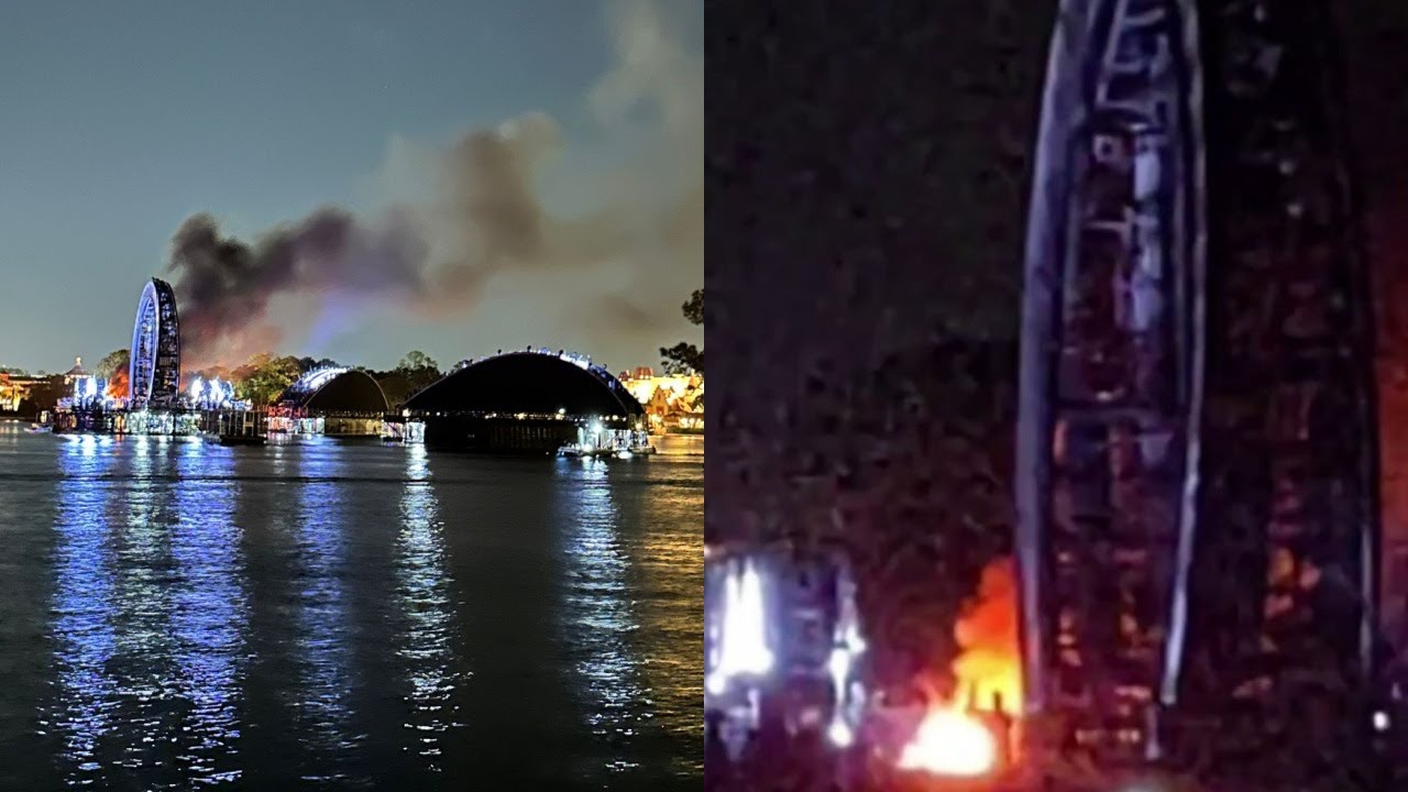 Huge blaze sparks at Walt Disney World's EPCOT during fireworks show ...