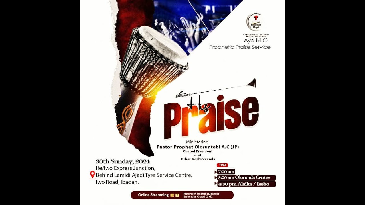 Prophetic Praise Sunday - HIS PRAISE - YouTube