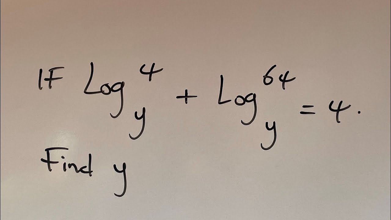How to solve logarithmic question - YouTube