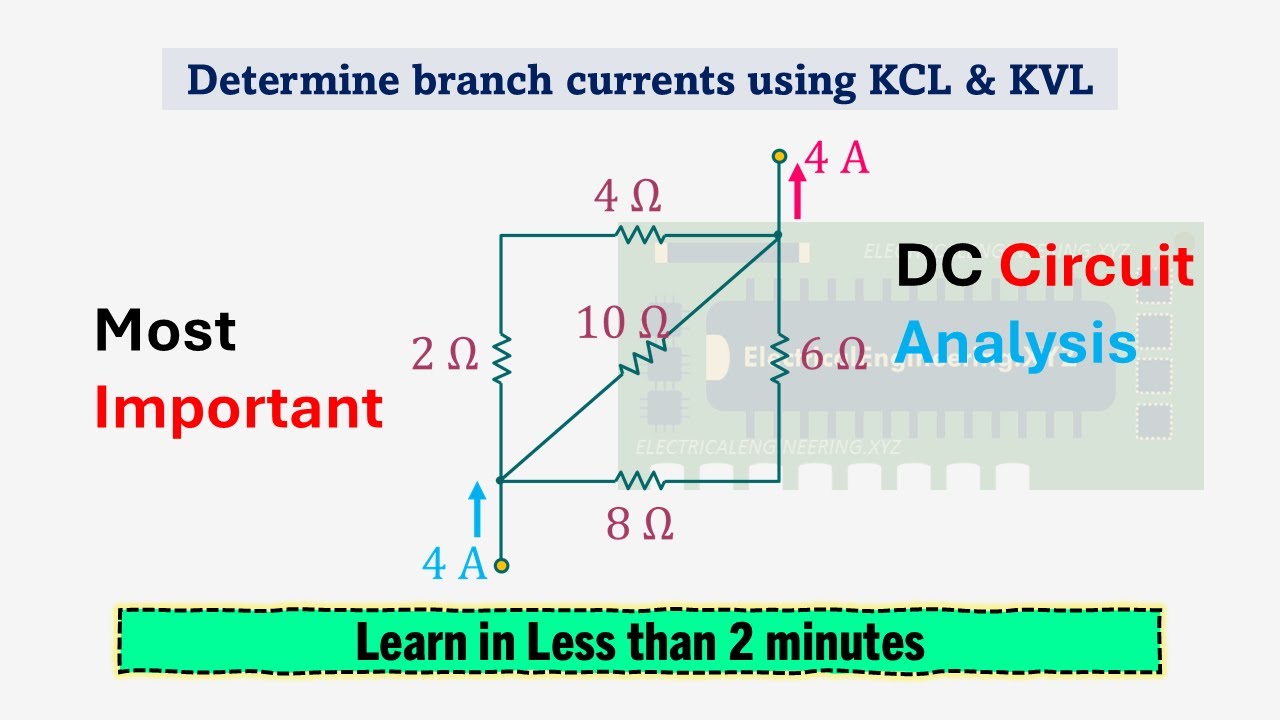 How to calculate branch currents using KCL and KVL - YouTube