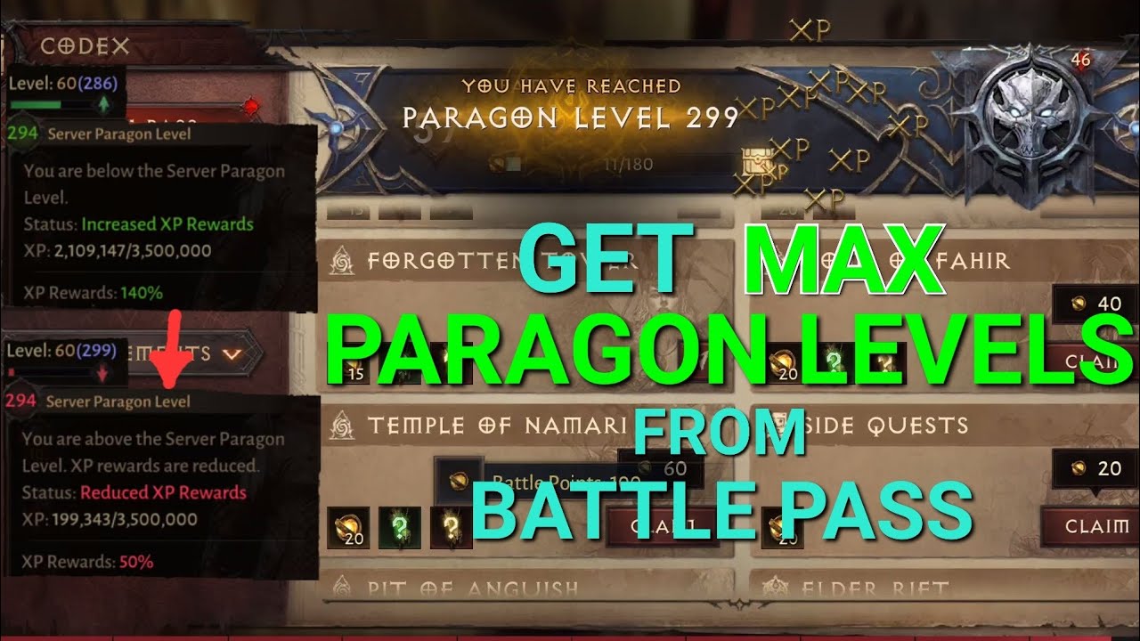 Get MAX LEVELS from Battle Pass! (F2P/Casual Strategy) | Diablo ...