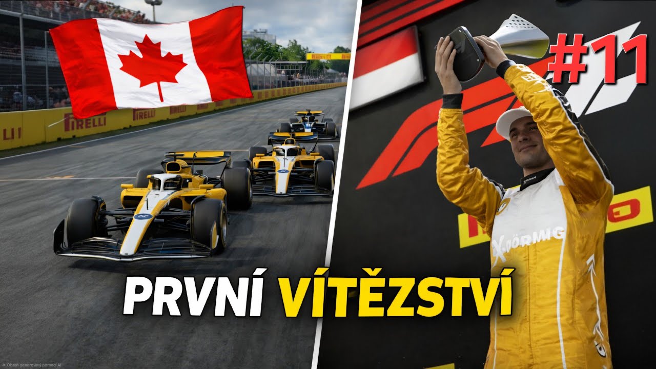 PRVNÍ VÍTĔZSTVÍ... ale tým má problém… | Historická Kanada | F1 25 ...
