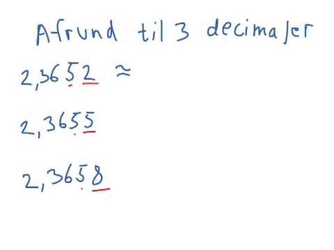 Afrunding Decimaler - YouTube