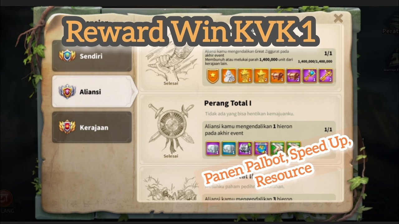 Reward setelah KVK 1 Berakhir | Rise Of Kingdoms - YouTube