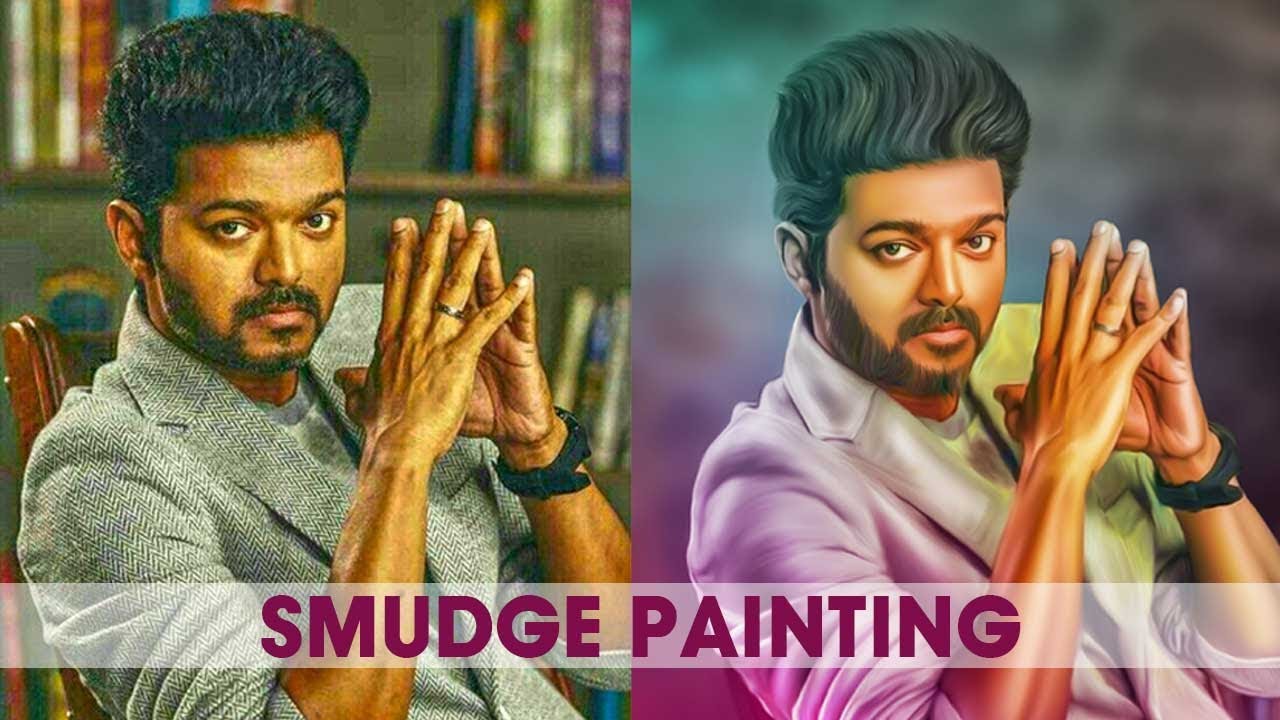 PHOTOSHOP SMUDGE PAINTING TUTORIAL OIL PAINT EFFECT DIGITAL PAINTING ...