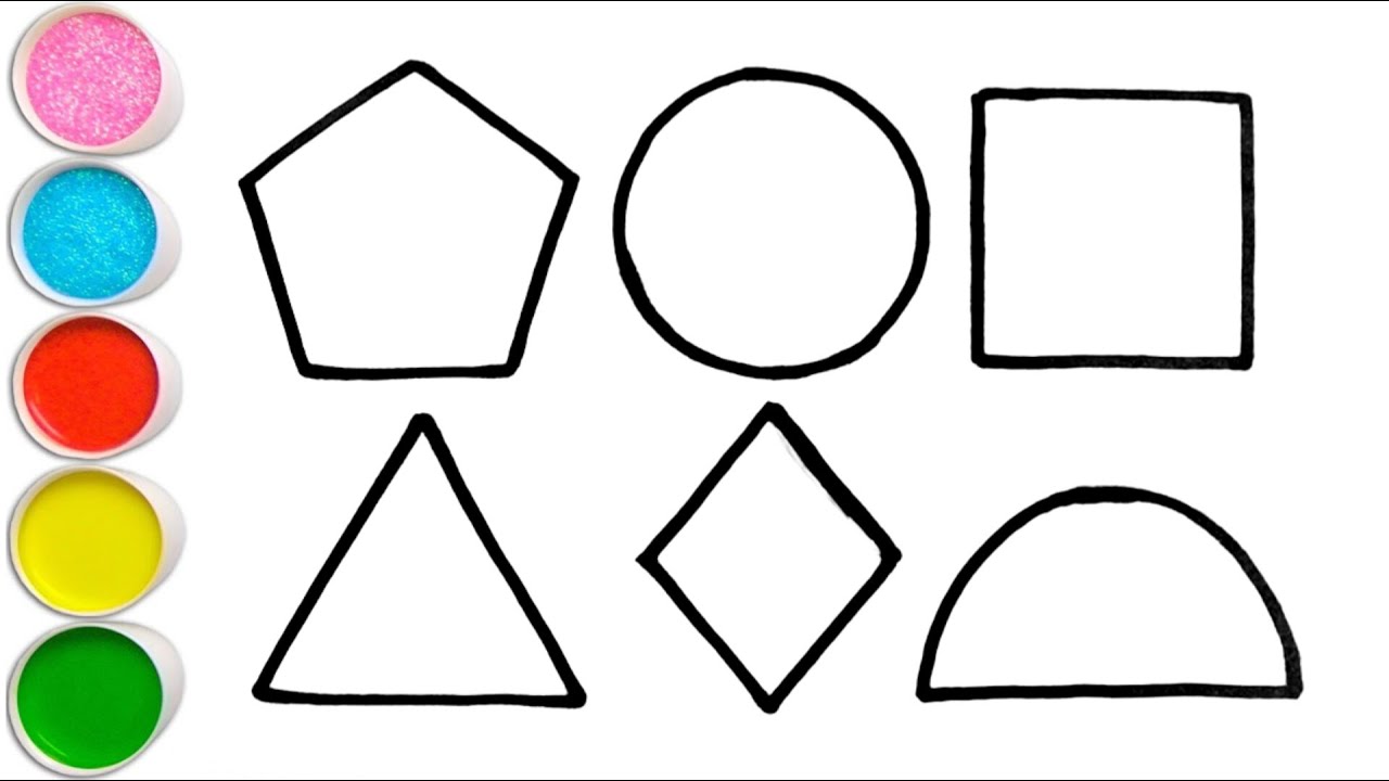 Learn to draw Shapes for kids, Learn 2d shapes, colors, abc song ...