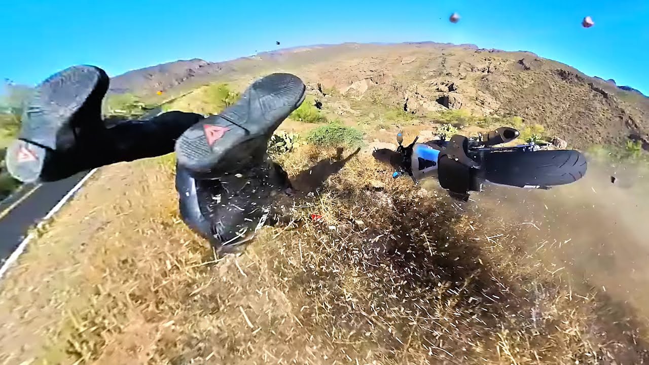 BIKE FALLS OFF CLIFF - Crazy Motorcycle Moments - Ep.479 - YouTube