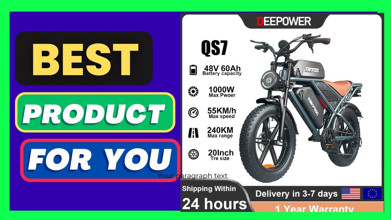 Deepower Electric Bike QS7 1000W - YouTube