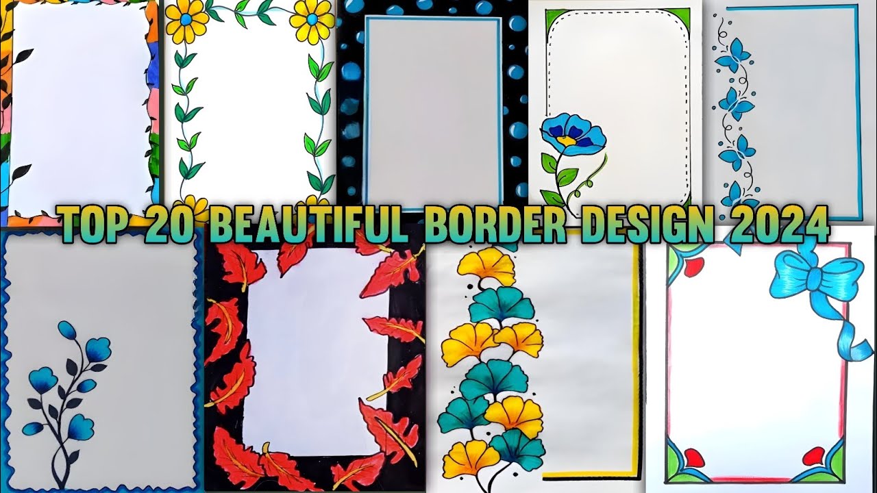 Top 20 Beautiful Border Design 2024 |Easy to Make |Craftenia - YouTube