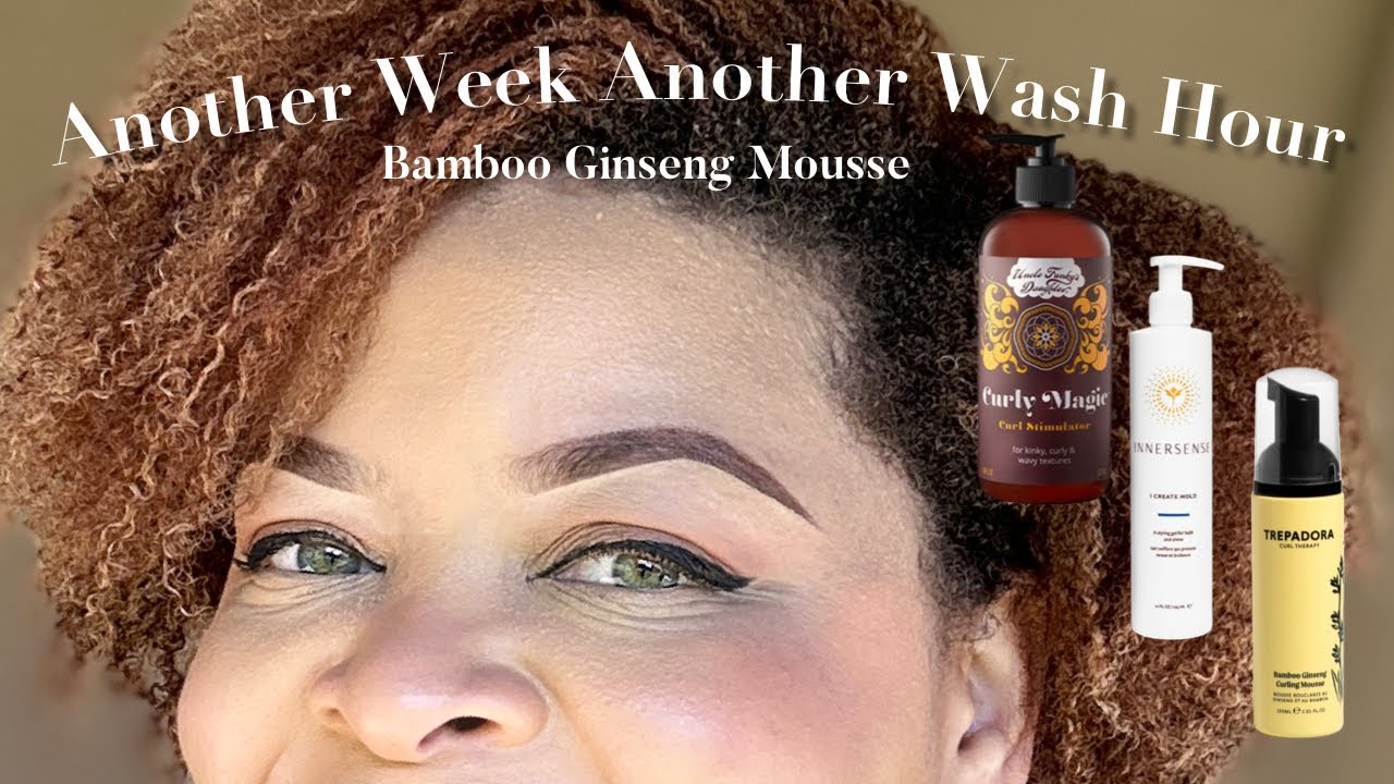 Bamboo Ginseng Curling Mousse Wash and Go Tight Curly 4c Natural Hair ...