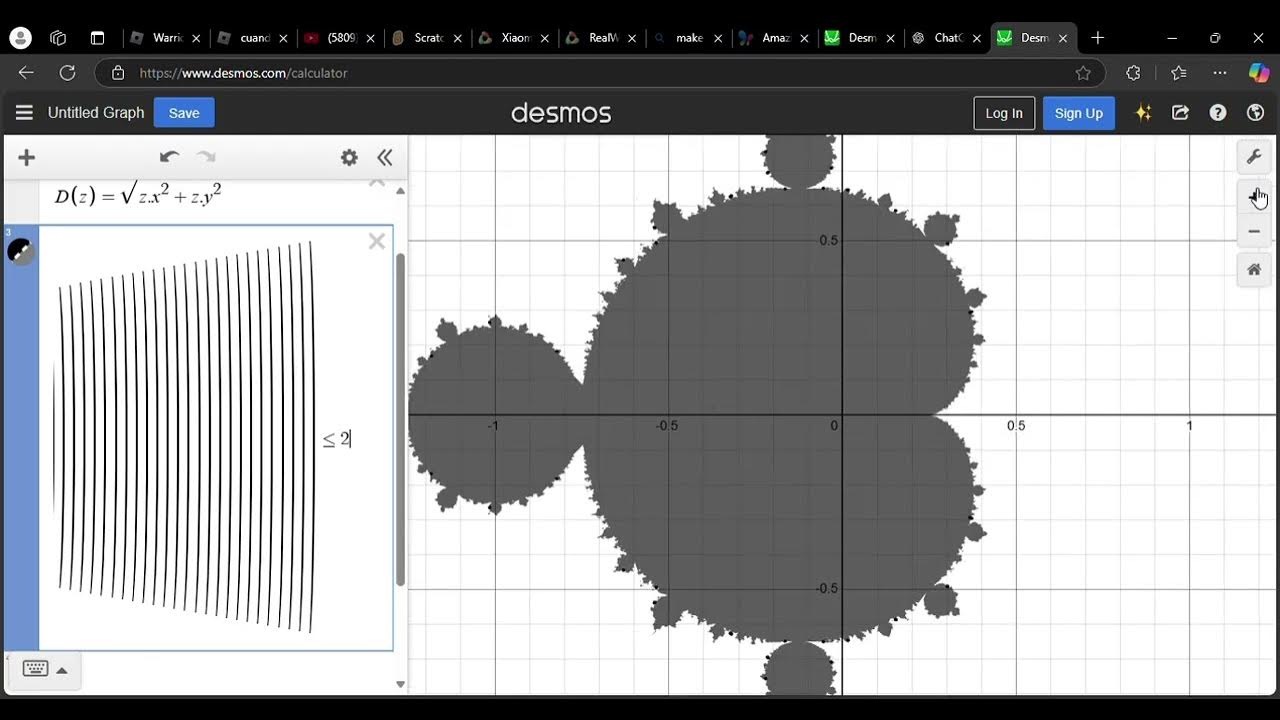Mandelbrot set on Desmos calculator - YouTube