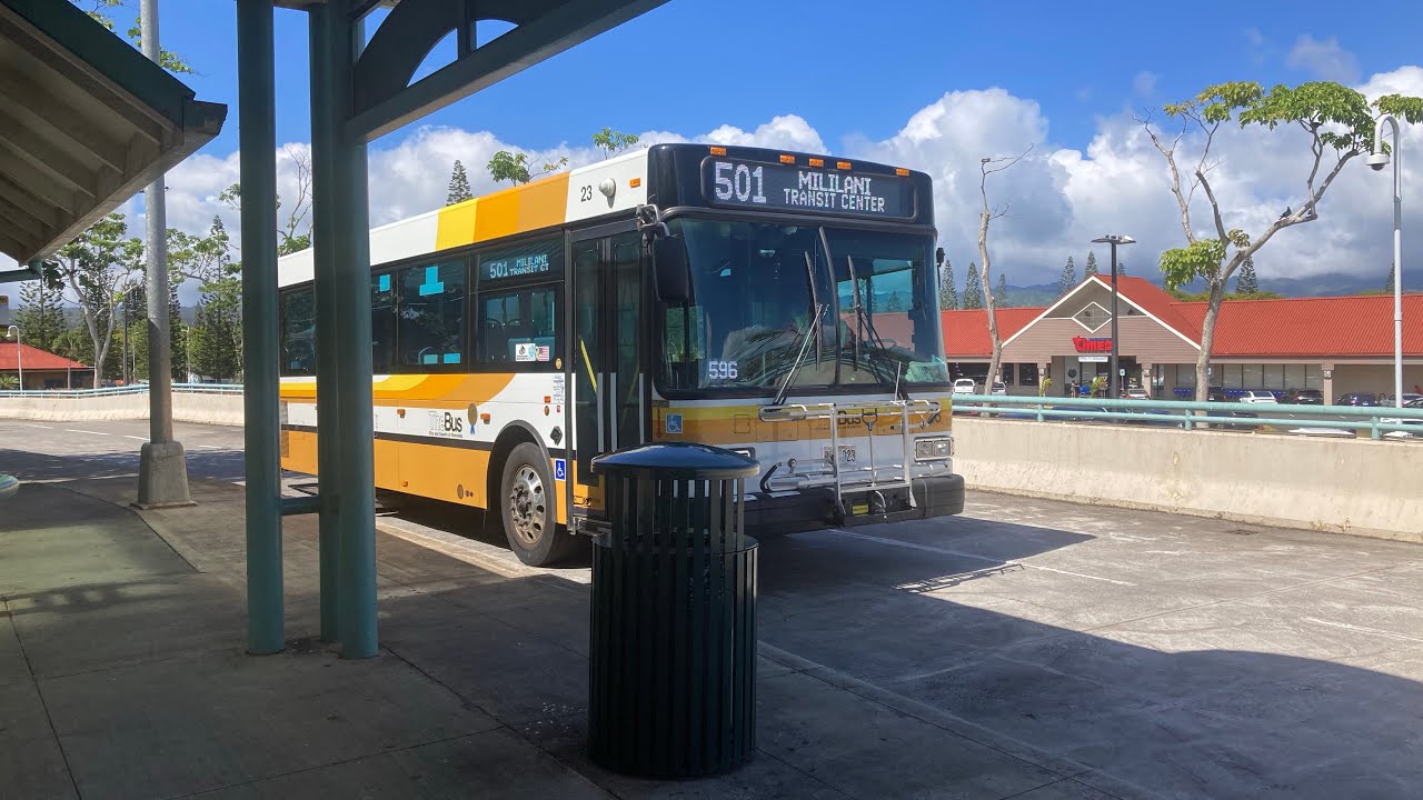 Honolulu TheBus Route 501 Mililani Transit Center, Bus 023 (Part 1) (6 ...
